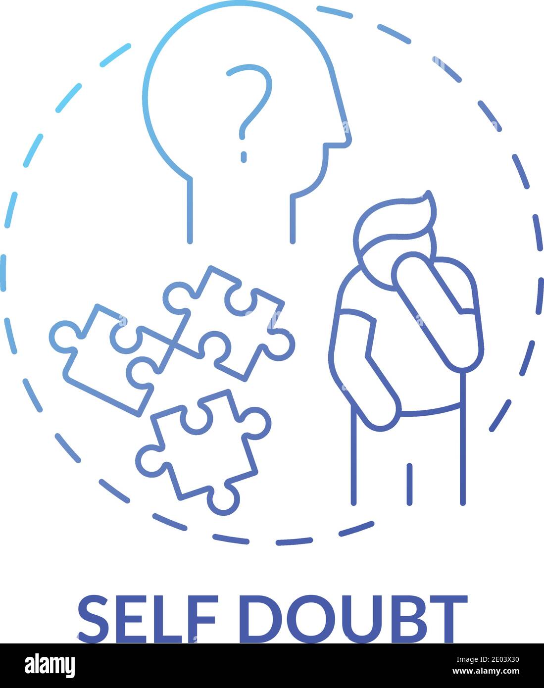 Self-doubt concept icon Stock Vector Image & Art - Alamy