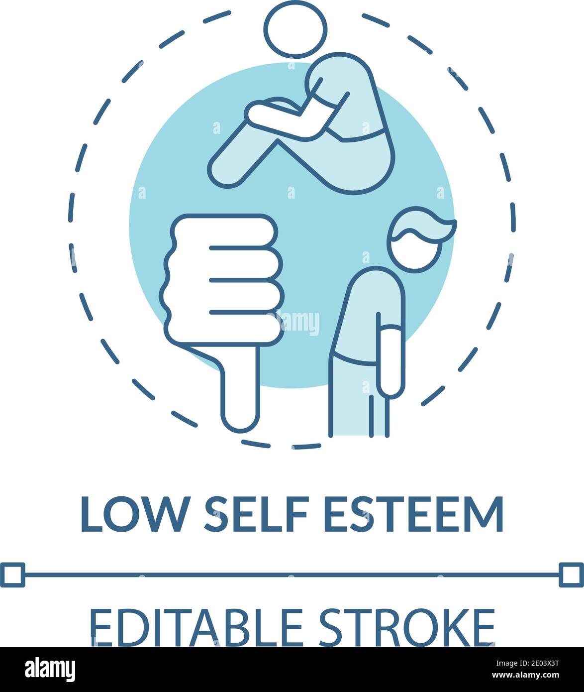 Low self esteem concept icon Stock Vector Image & Art - Alamy Low self esteem concept icon Stock Vector Image & Art - Alamy