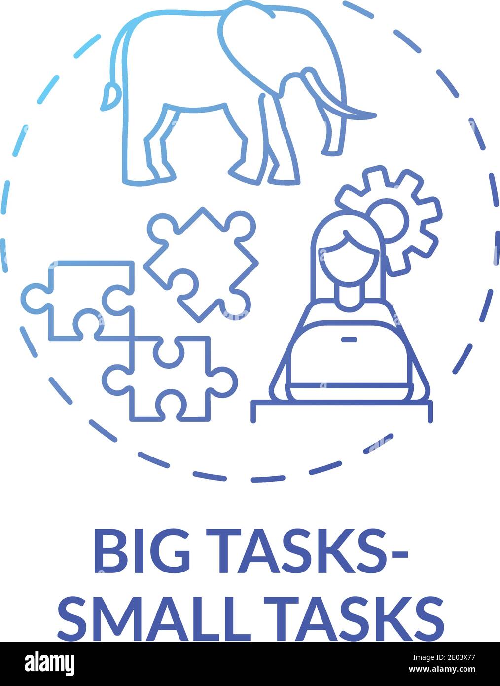 Big tasks, small tasks concept icon Stock Vector Image & Art - Alamy