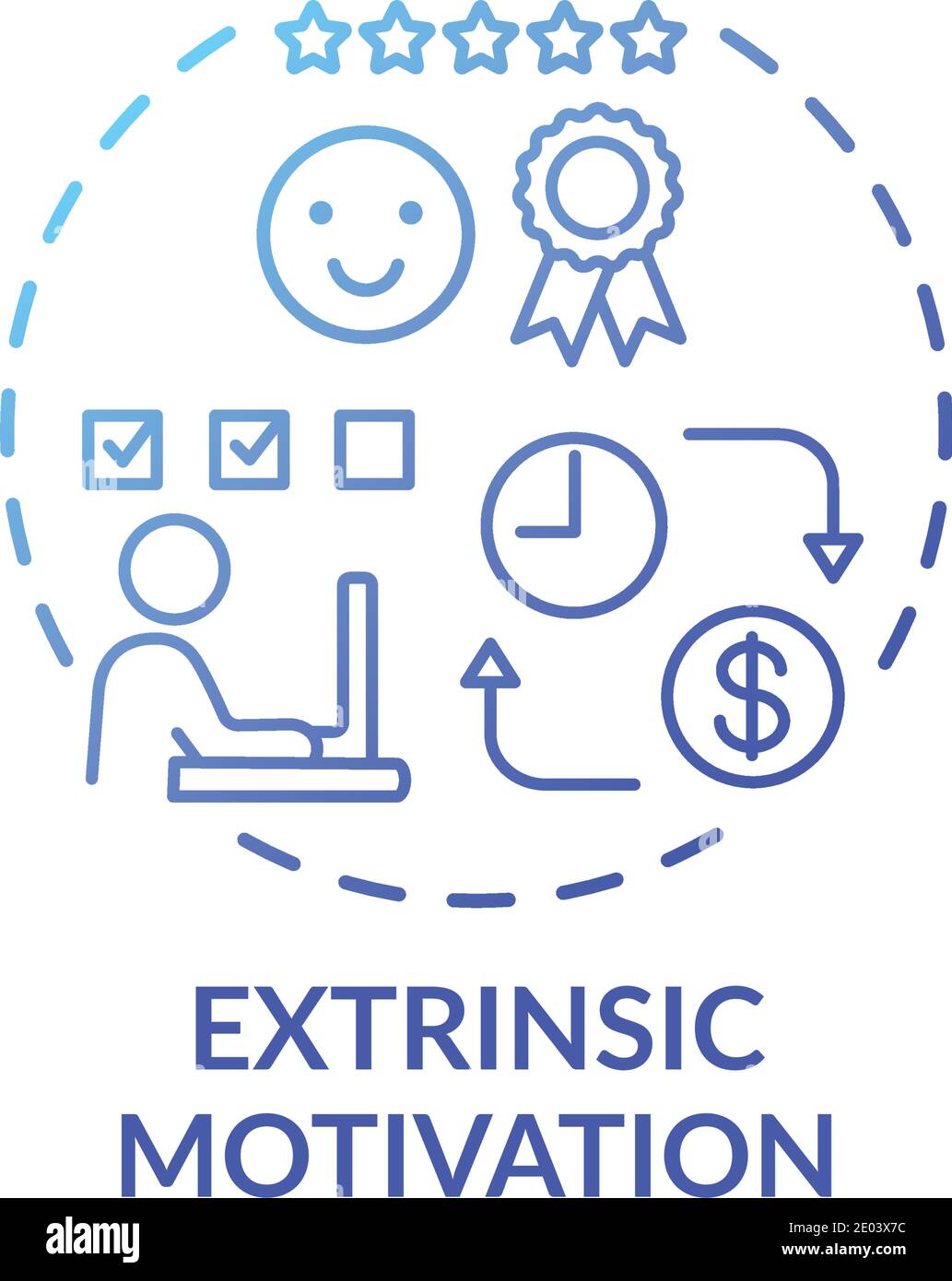 Extrinsic motivation concept icon Stock Vector Image & Art - Alamy