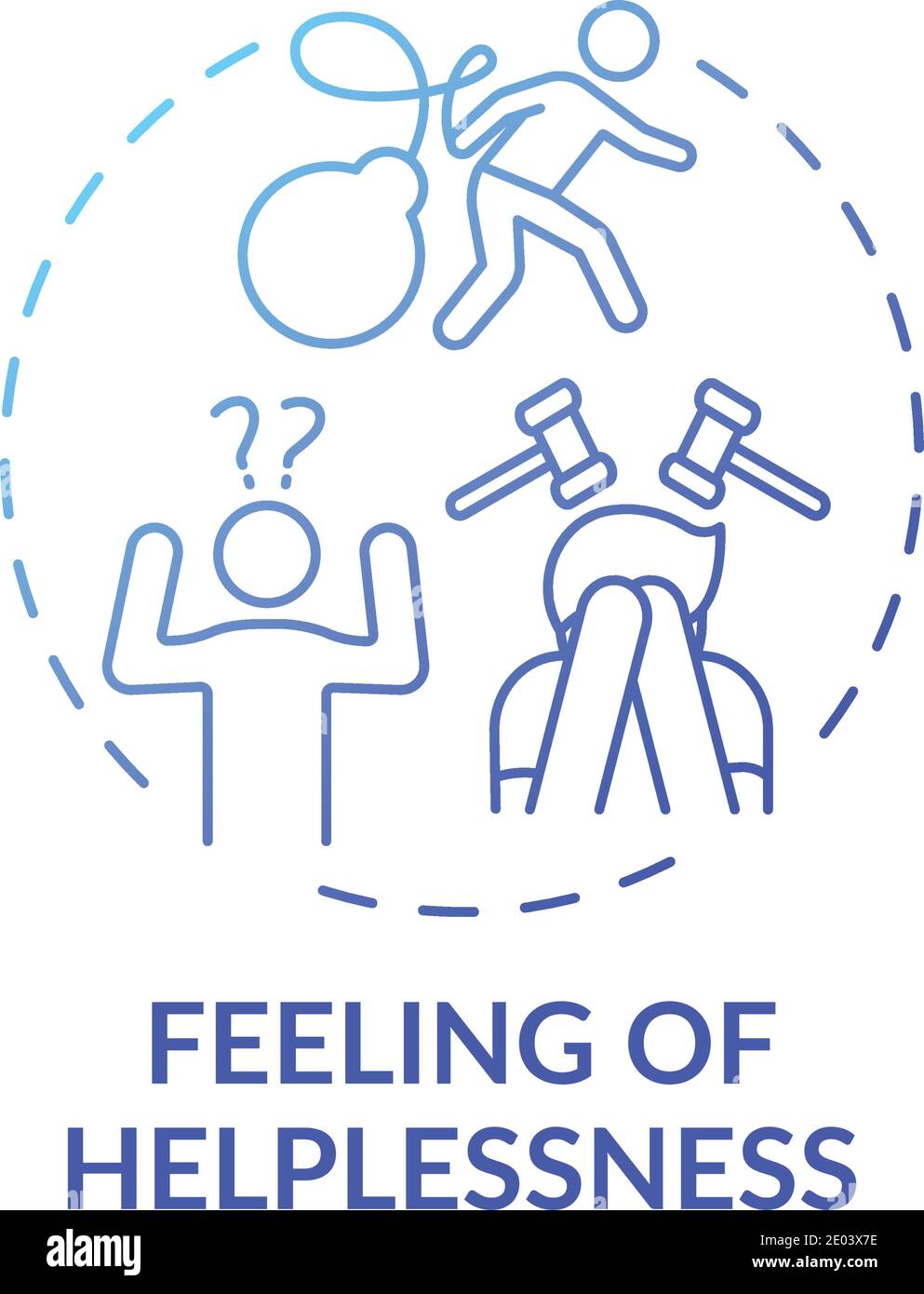 Helplessness feeling concept icon Stock Vector Image & Art - Alamy