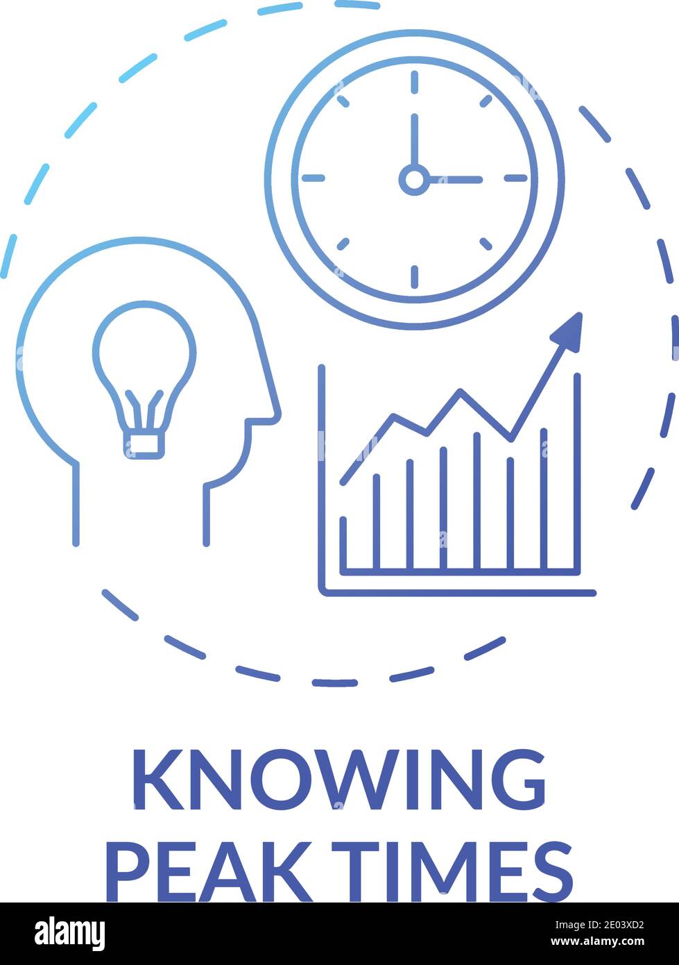 Knowing peak times concept icon Stock Vector Image & Art - Alamy