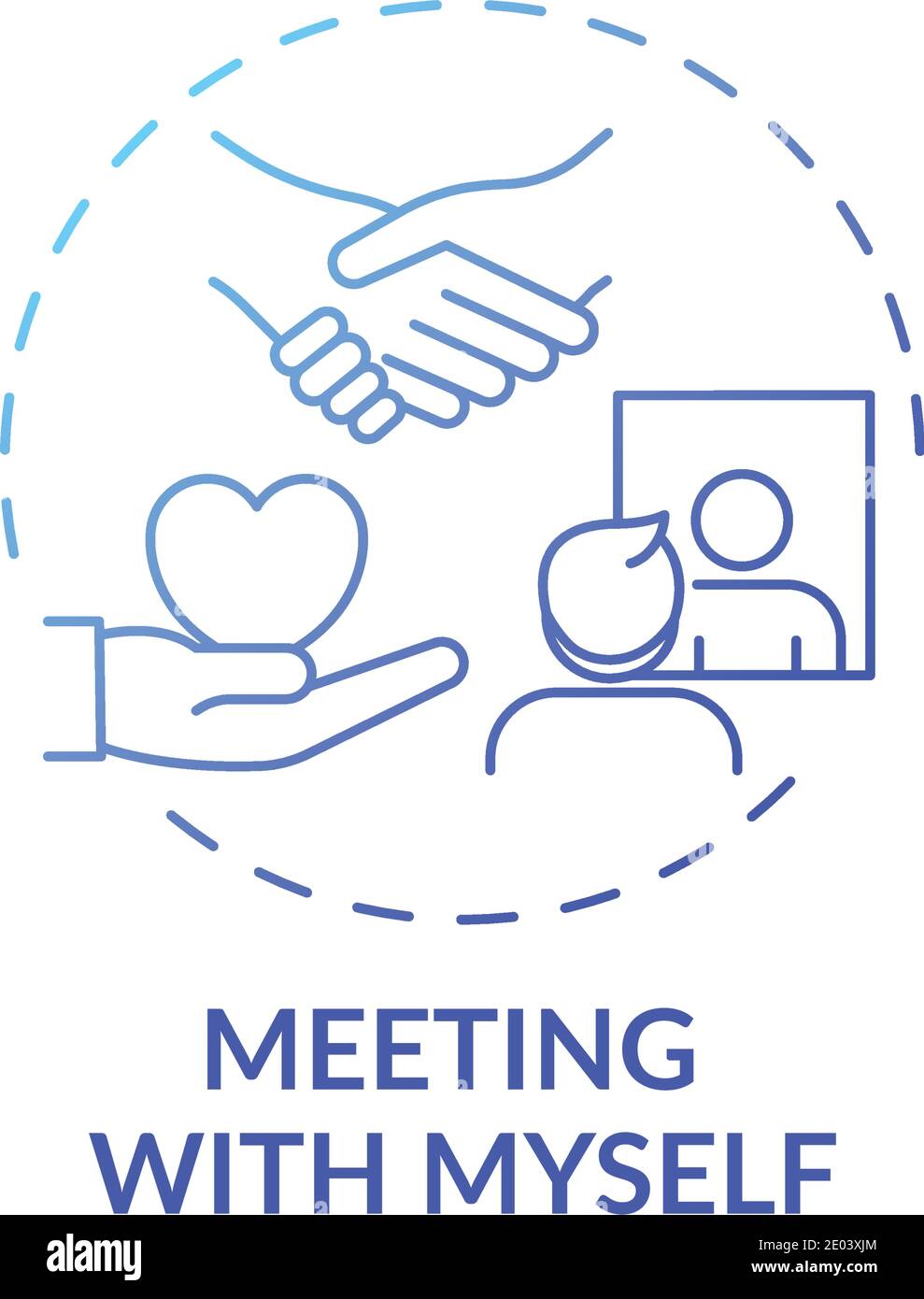 Meeting with myself concept icon Stock Vector Image & Art - Alamy