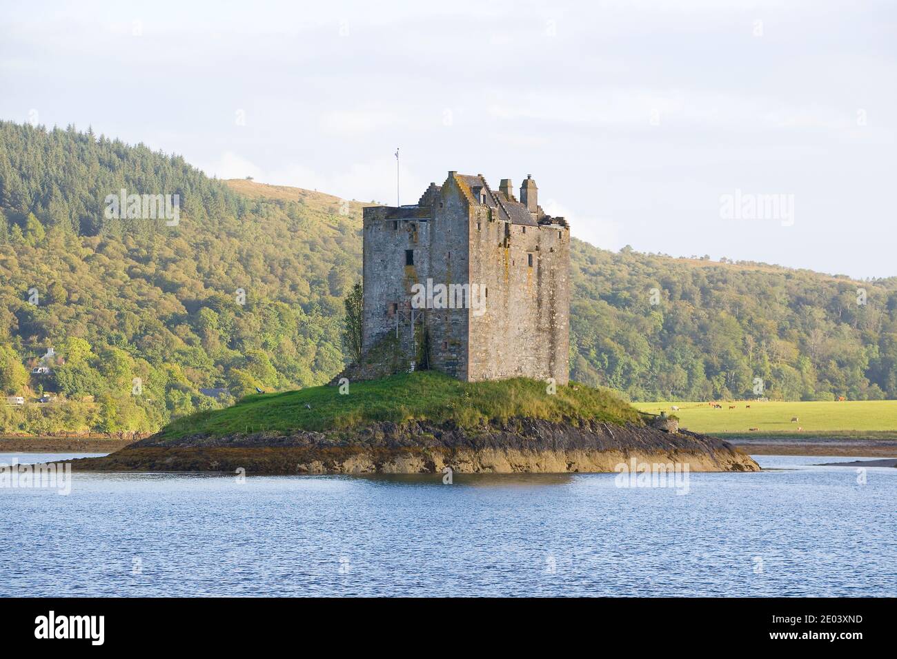 Stalker Castle, a four storey tower house or keep picturesquely set on ...
