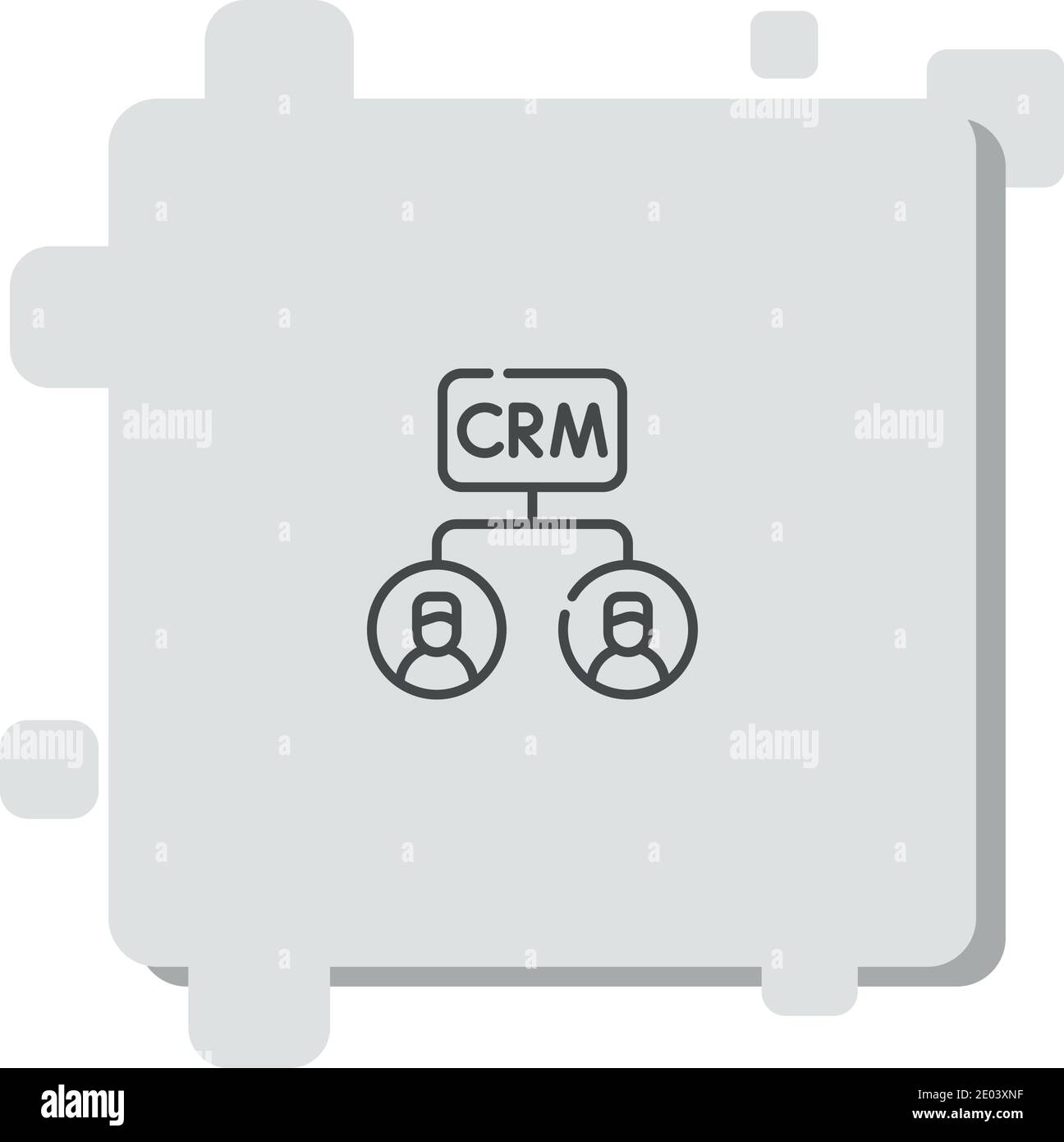 CRM vector icon modern simple vector illustration Stock Vector Image ...