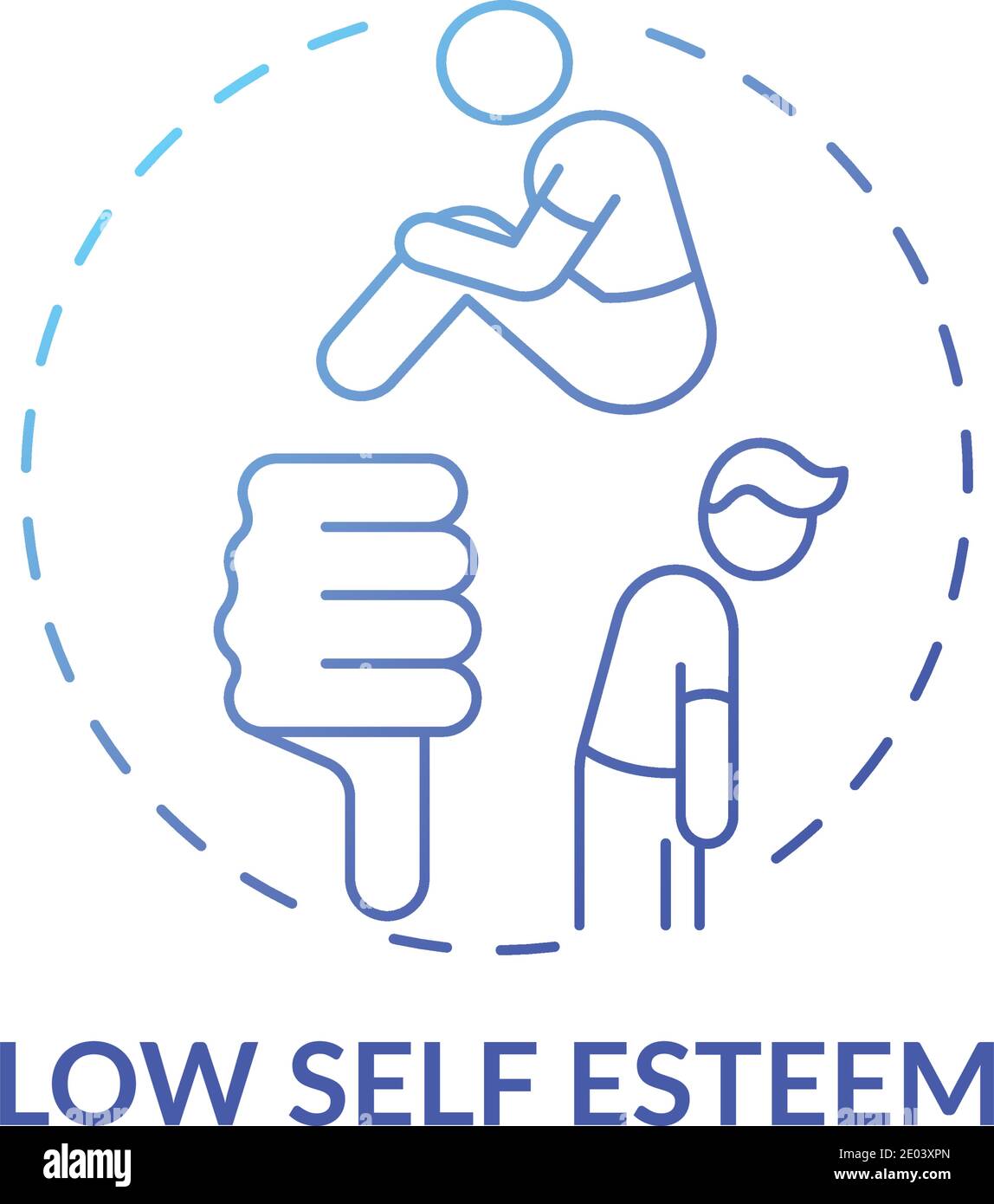 Low self esteem concept icon Stock Vector Image & Art - Alamy Low self esteem concept icon Stock Vector Image & Art - Alamy