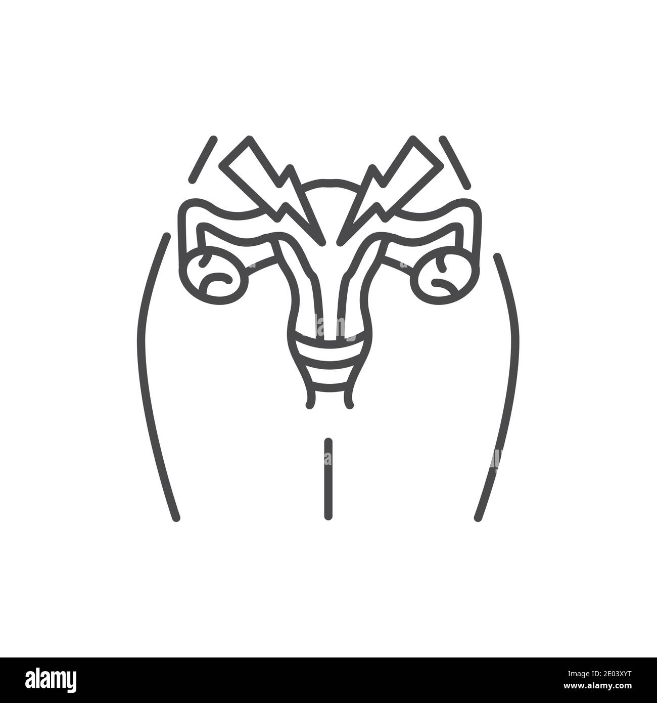 Reproductive system diseases color line icon. Pictogram for web page ...