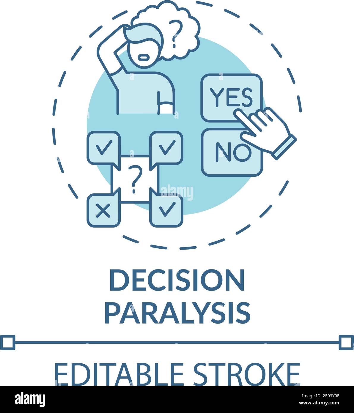 Paralysis by analysis Stock Vector Images - Alamy