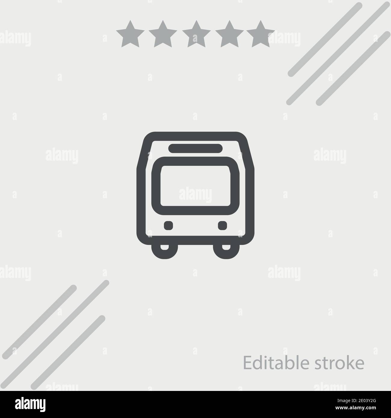 metro frontal outline vector icon modern simple vector illustration ...