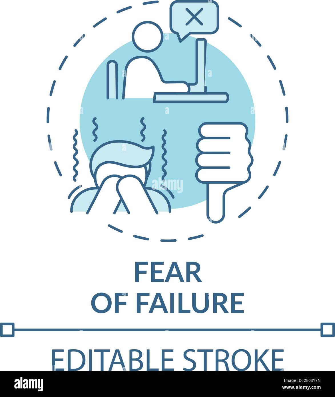Failure fear concept icon Stock Vector Image & Art - Alamy