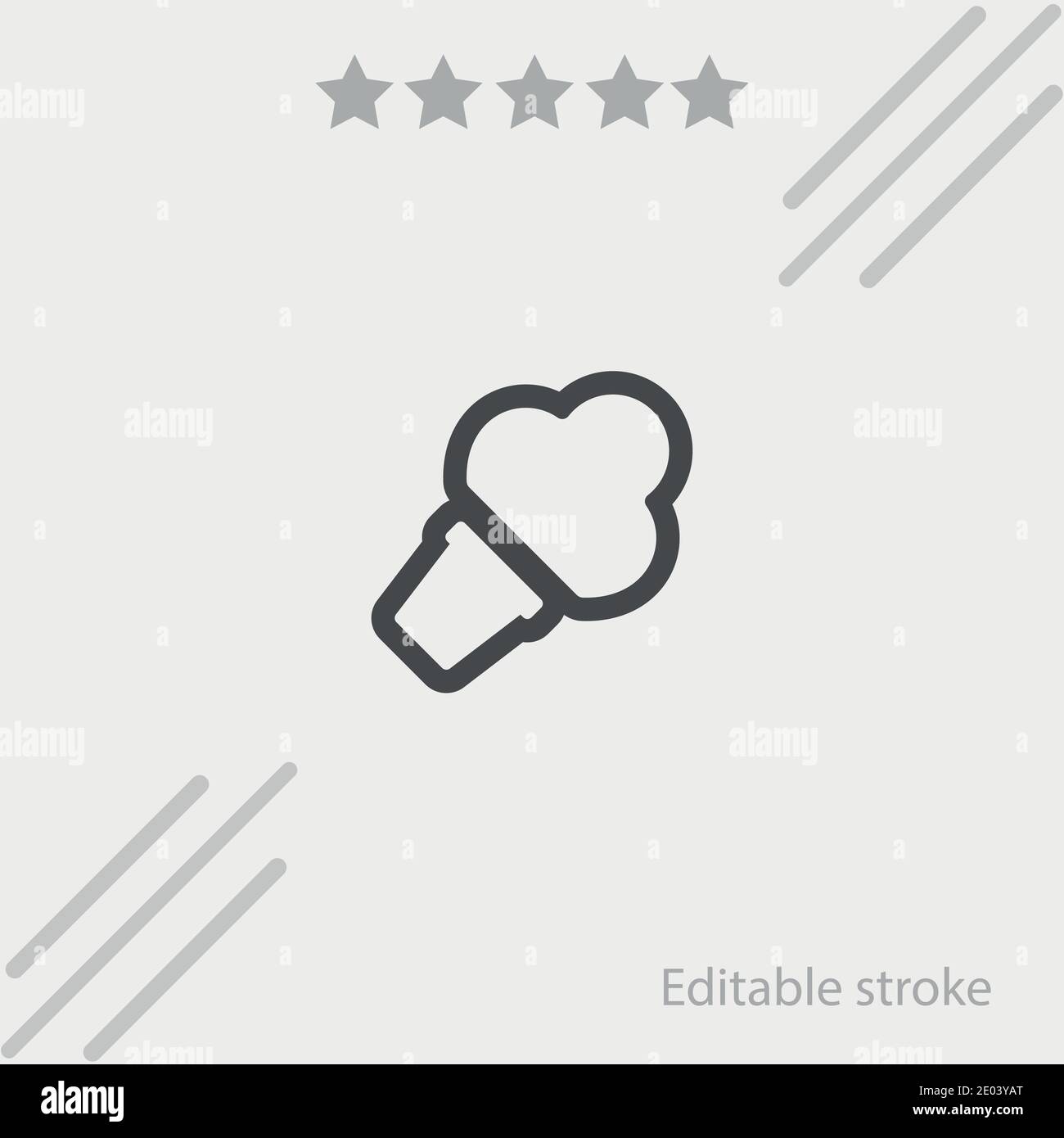 ice cream outline vector icon modern simple vector illustration Stock ...