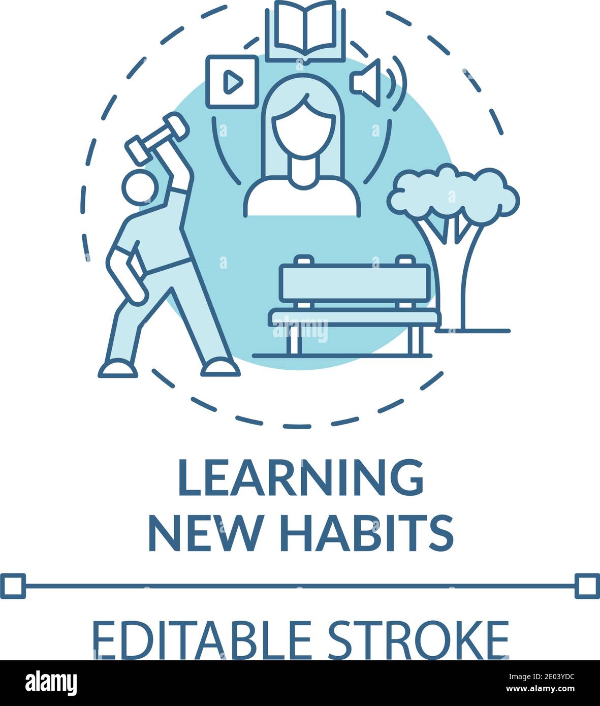Learning new habits concept icon Stock Vector Image & Art - Alamy