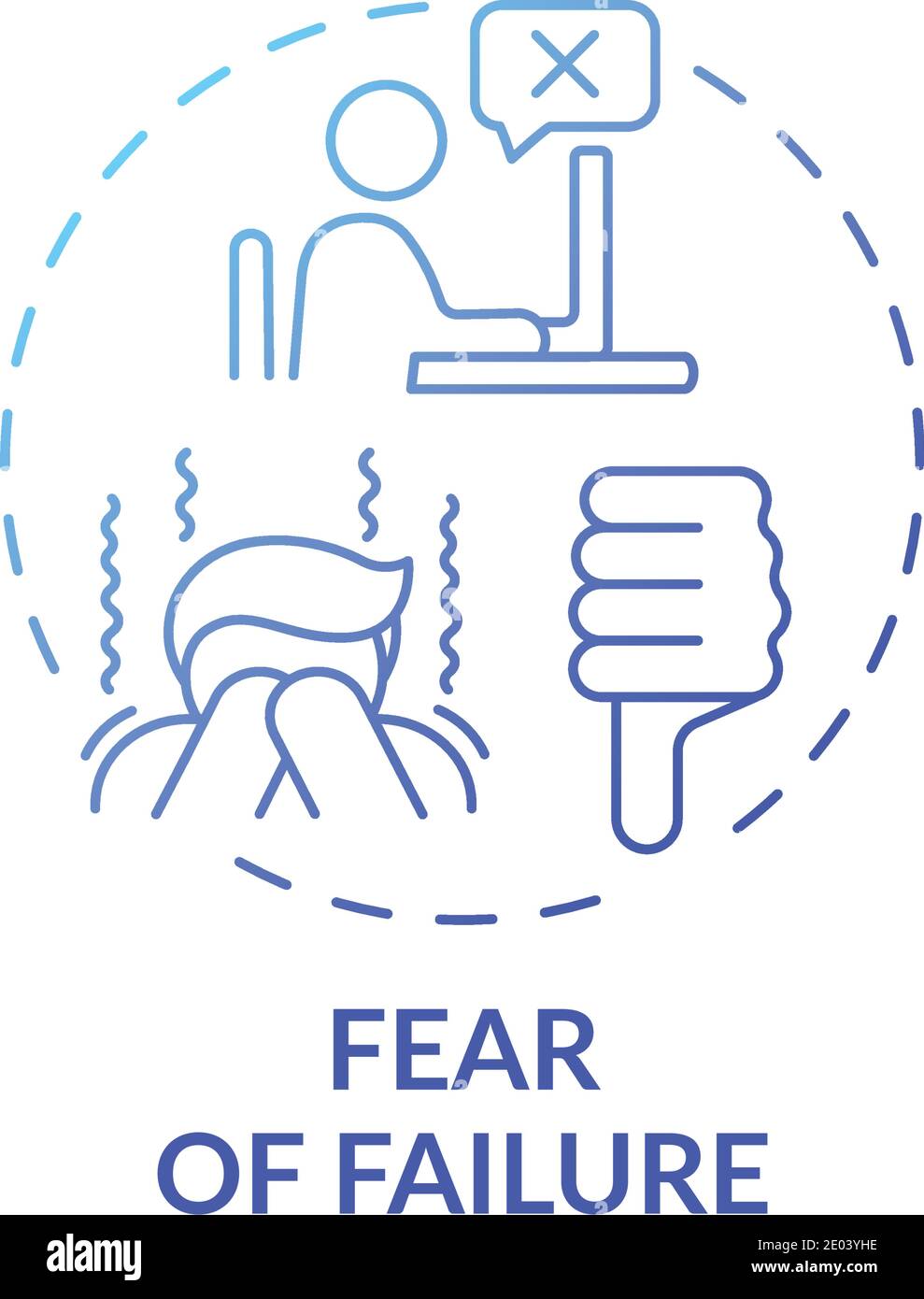 Failure fear concept icon Stock Vector Image & Art - Alamy