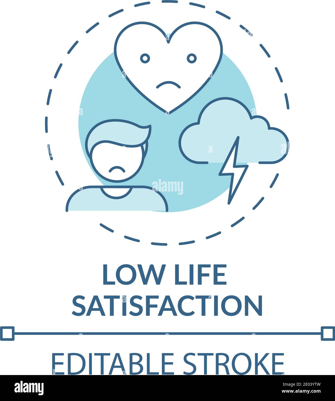 Low life satisfaction concept icon Stock Vector Image & Art - Alamy
