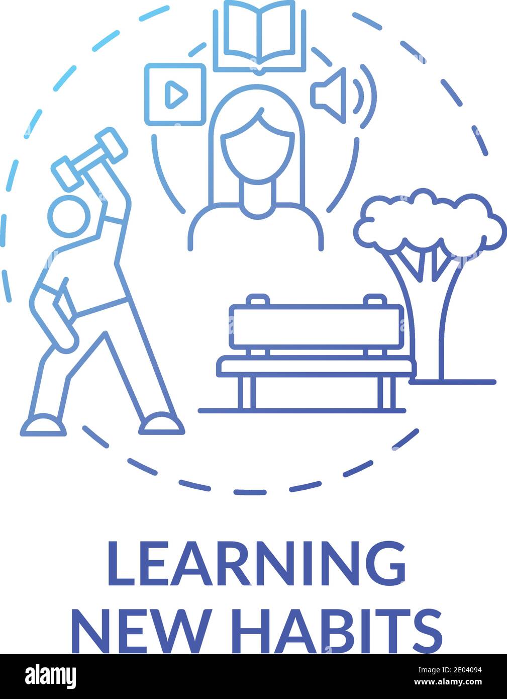 Learning new habits concept icon Stock Vector Image & Art - Alamy
