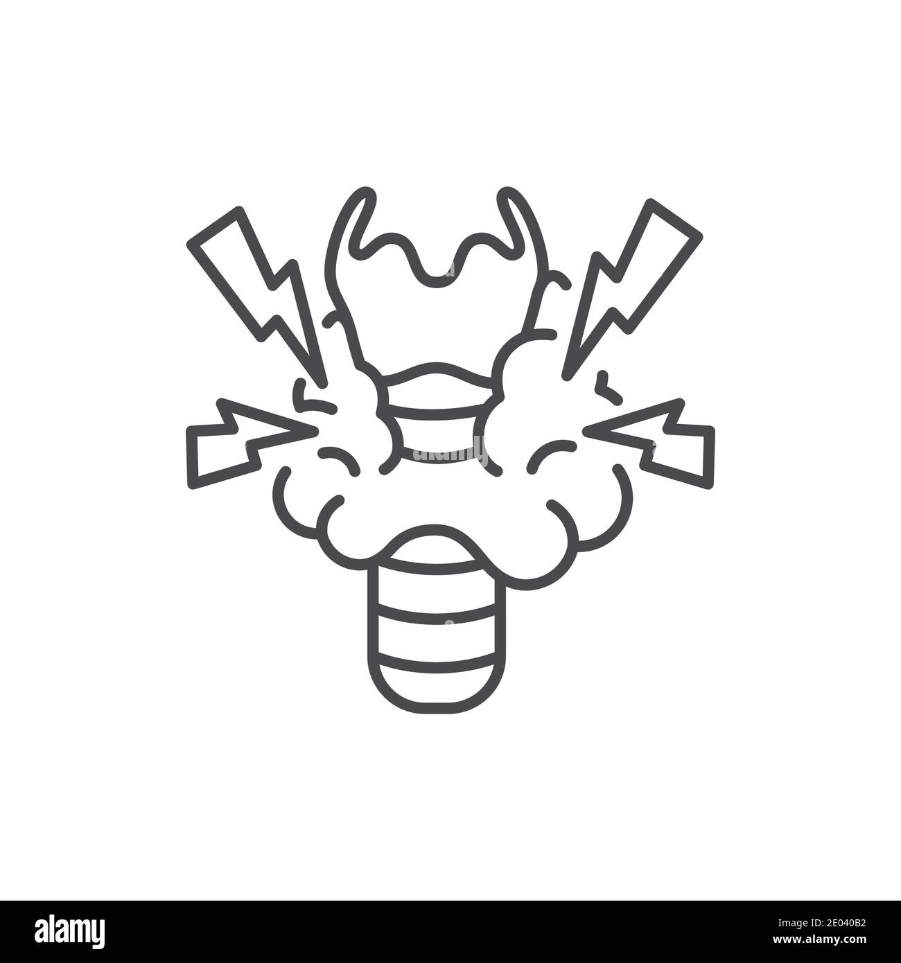 Hyperthyroidism color line icon. Pictogram for web page, mobile app ...