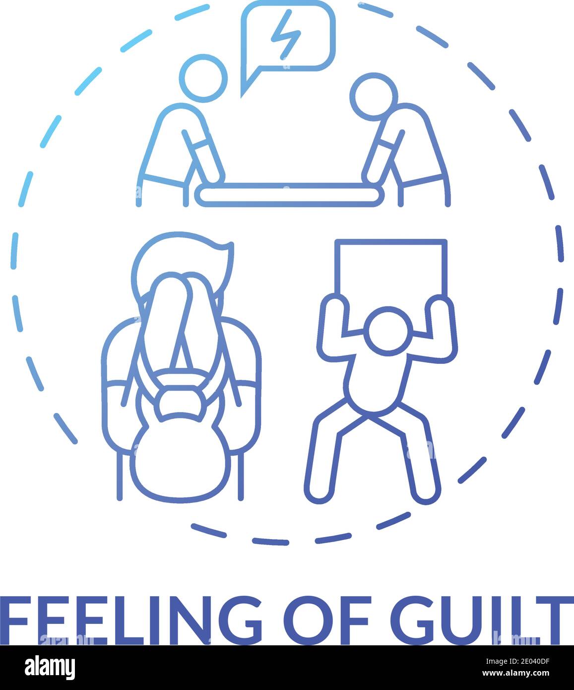 Guilt feeling concept icon Stock Vector Image & Art - Alamy