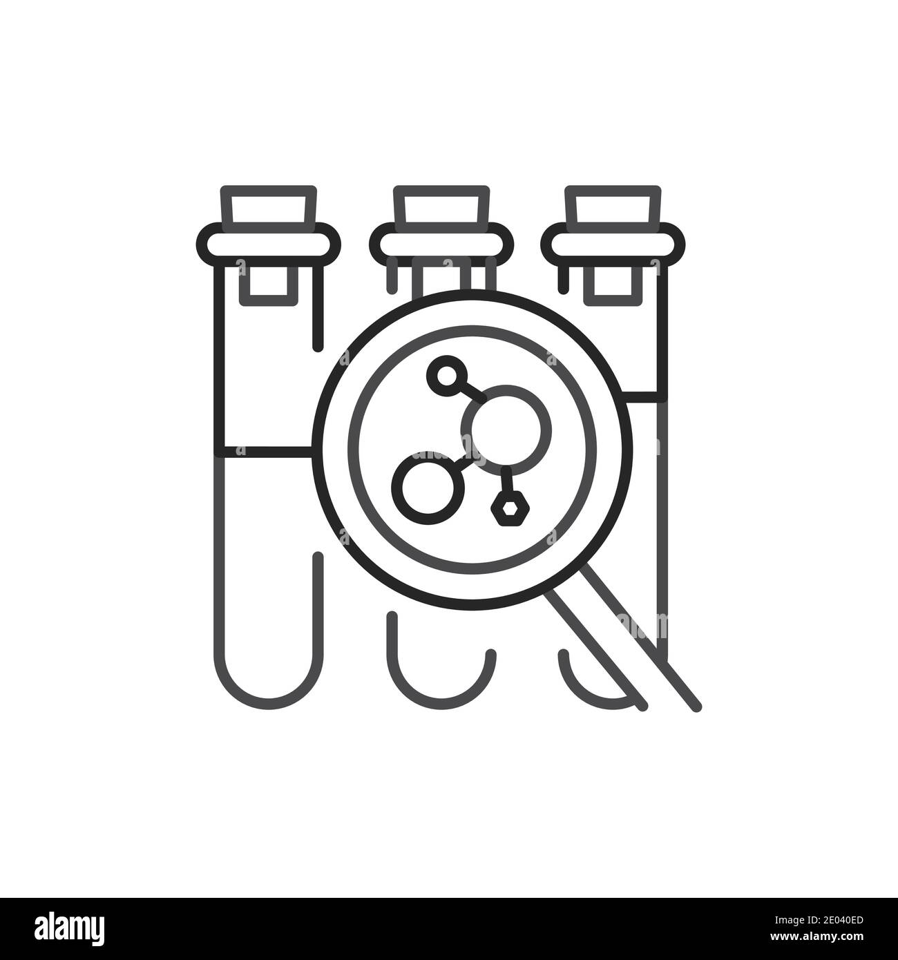 Measuring hormone levels color line icon. Pictogram for web page ...