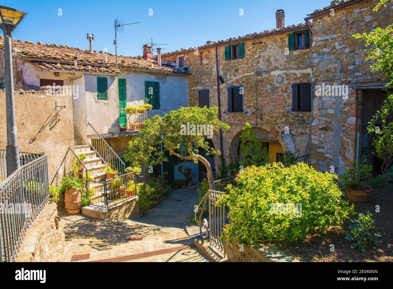Residential buildings in the historic medieval village of Scansano ...