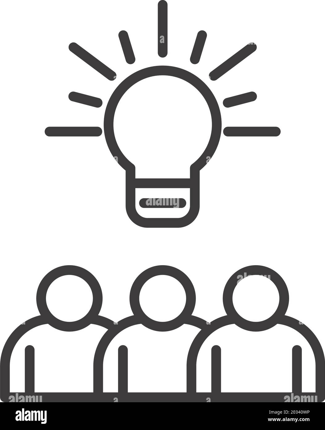 Businesspeople avatars with light bulb design, Teamwork business ...