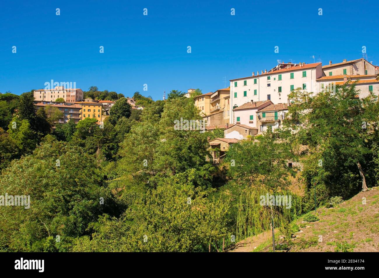 The historic medieval village of Scansano, Grosseto Province, Tuscany ...