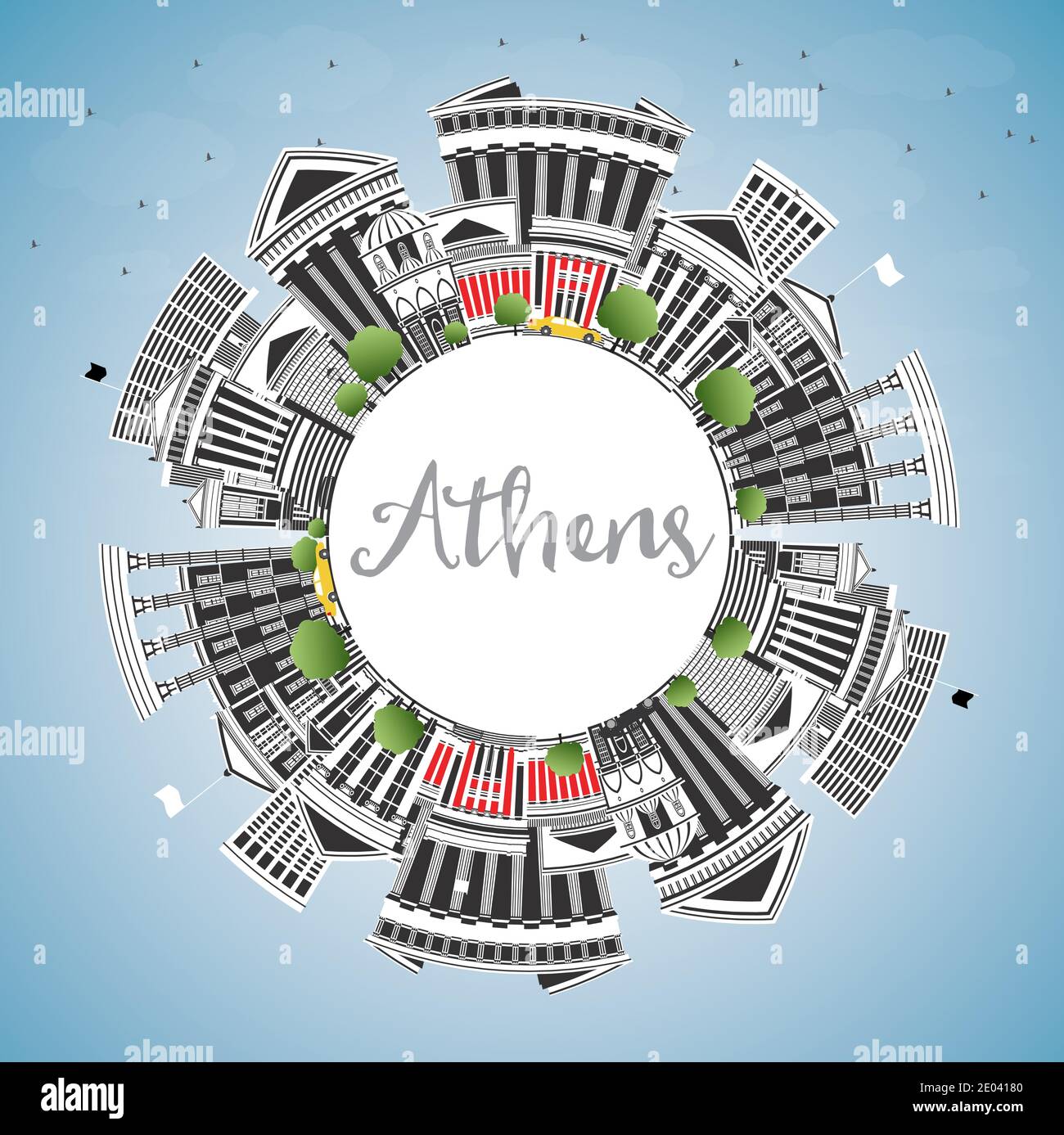 Color background blue sky and ancient architecture Stock Vector Images ...