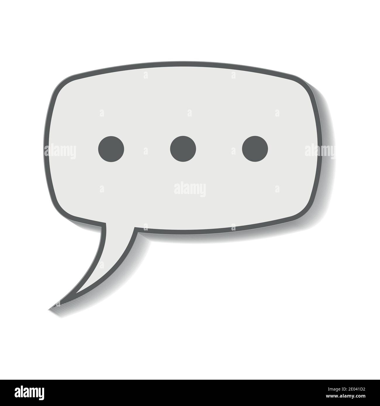 think oval buble speech icon with three dots, vector cartoon comic ...