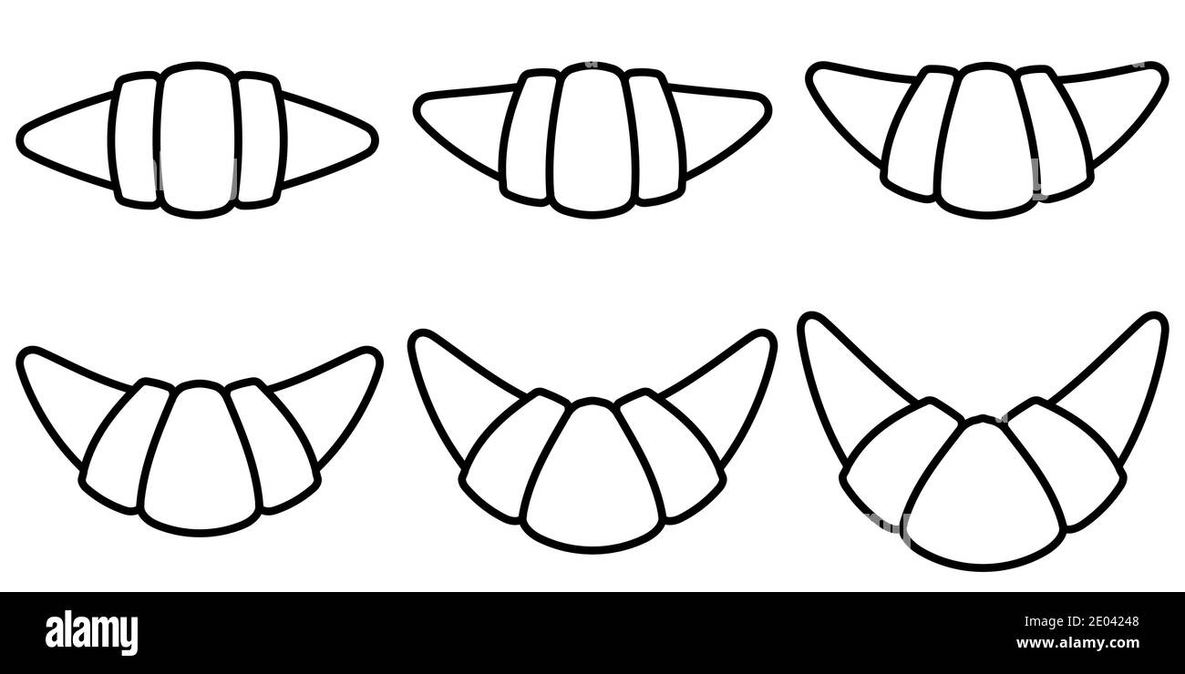 Bakery set croissant bagel Stock Vector Images - Alamy