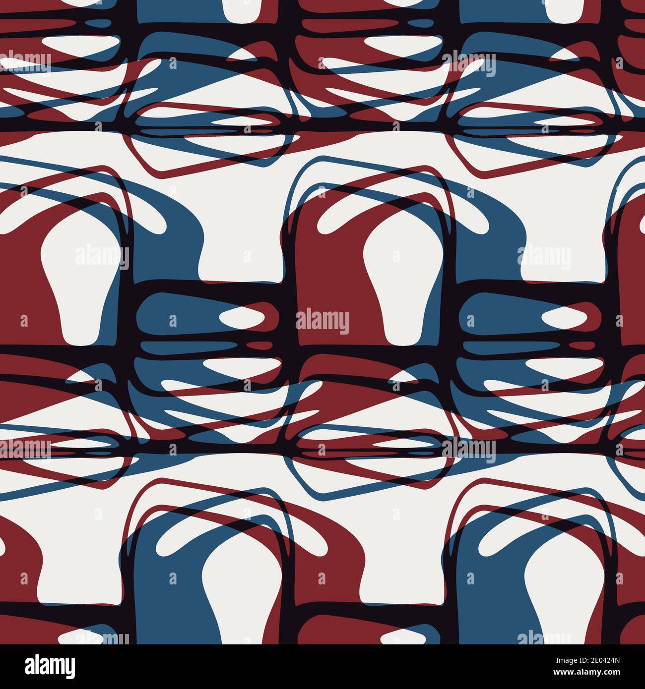 Seamless abstract pattern in red blue black white Stock Photo - Alamy