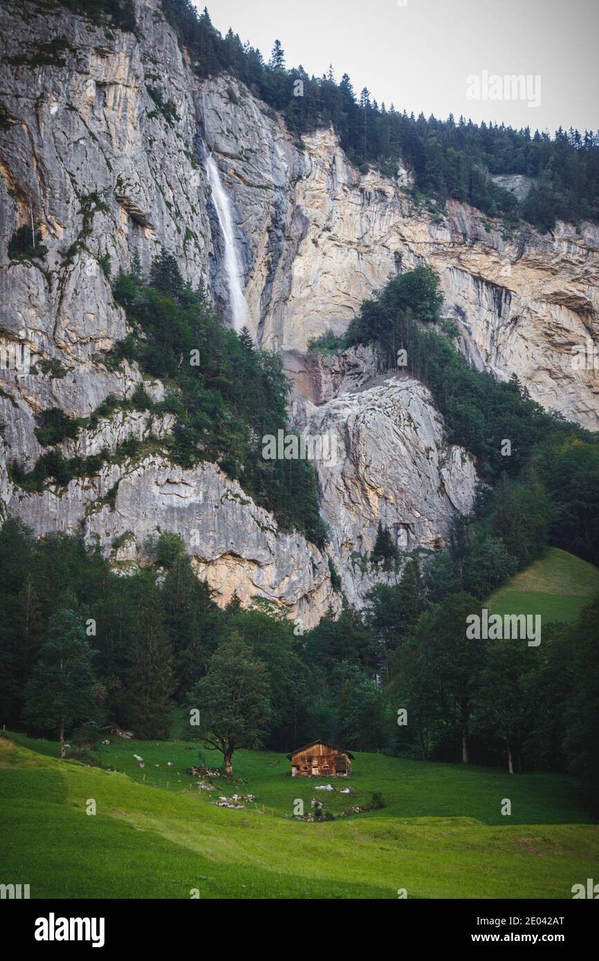 Staubbachfall in Lauterbrunnen, Switzerland, Waterfall, water, flow ...