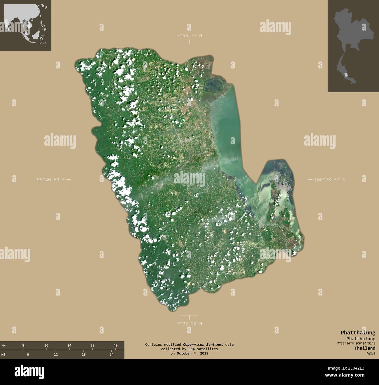 Phatthalung outline map hi-res stock photography and images - Alamy