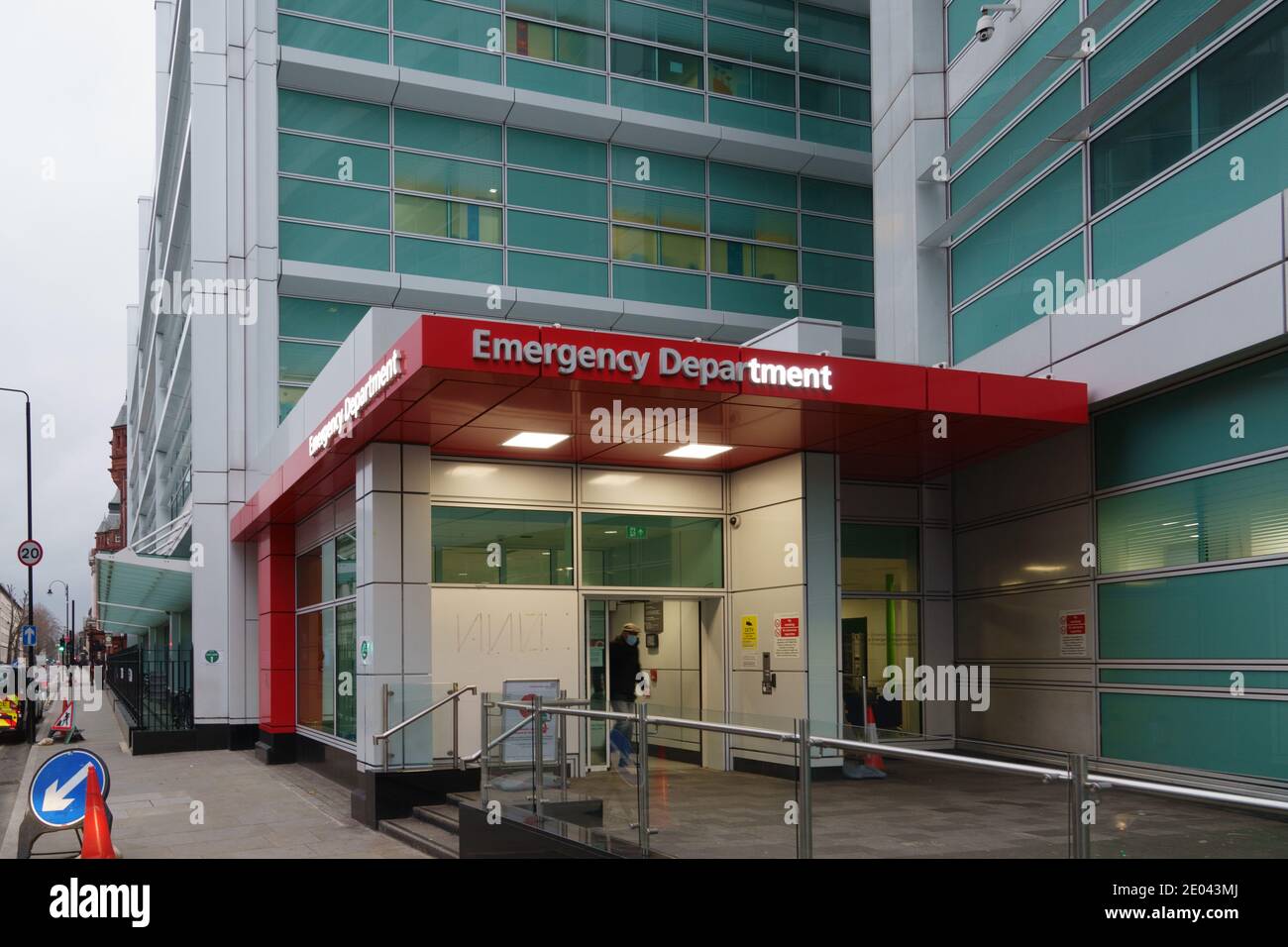 Elderly man walking out of Emergency Department at University College ...