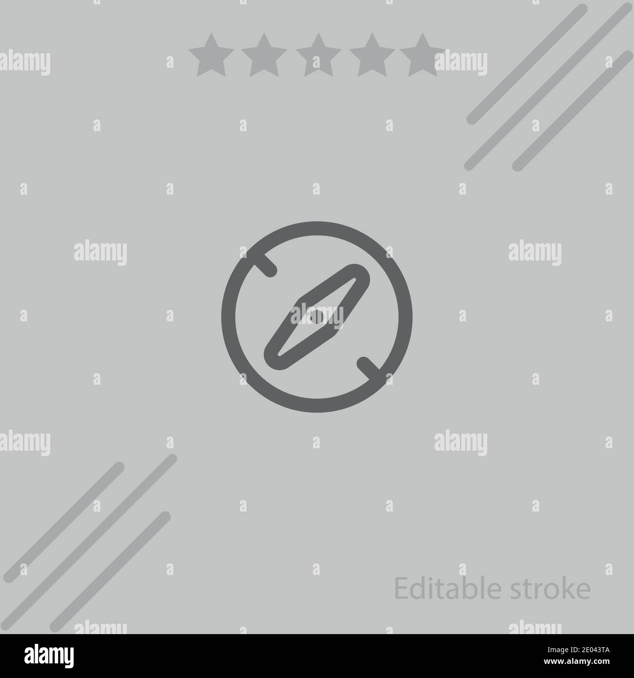 compass outline vector icon modern simple vector illustration Stock ...