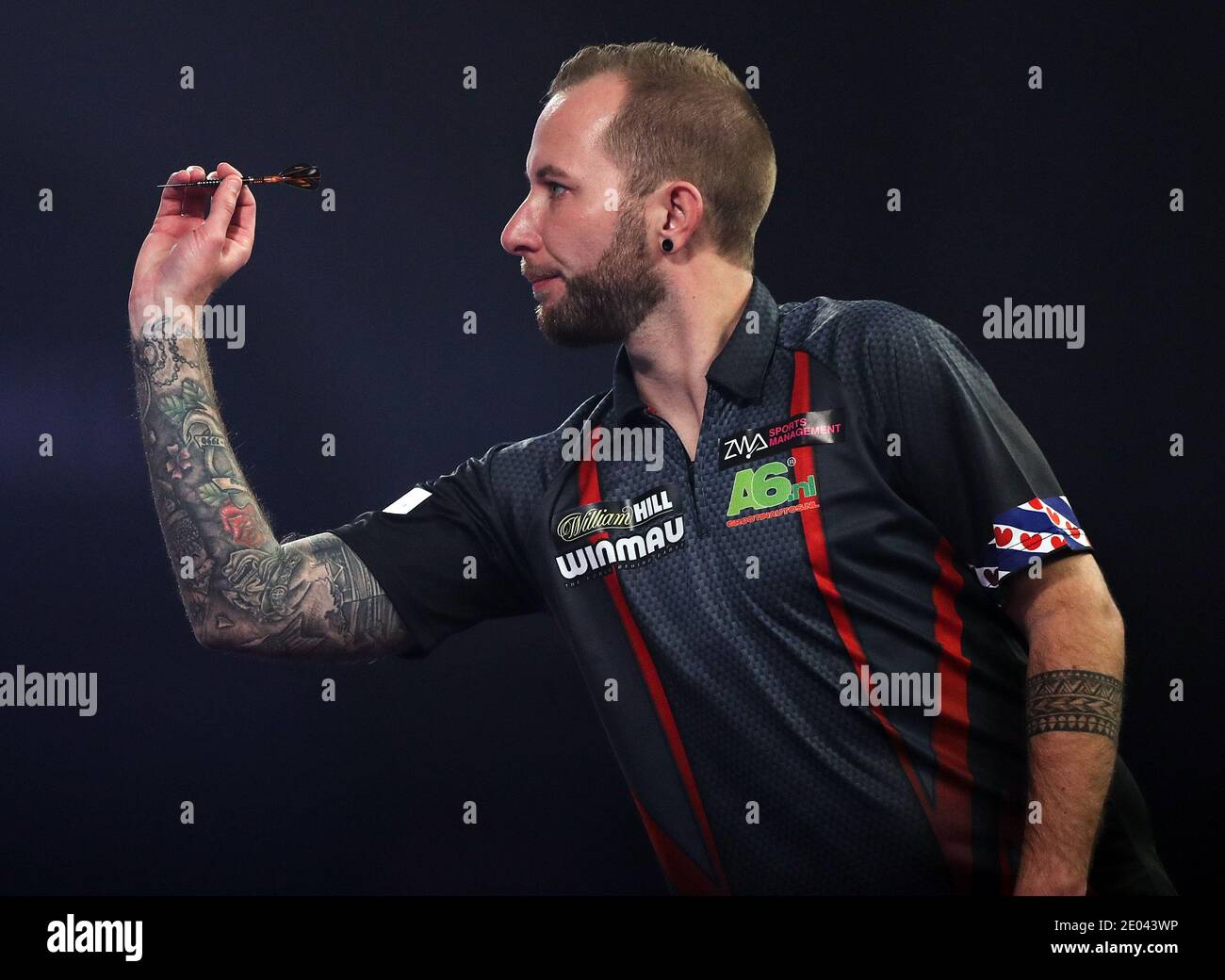 Danny Noppert in action during day twelve of the William Hill World ...