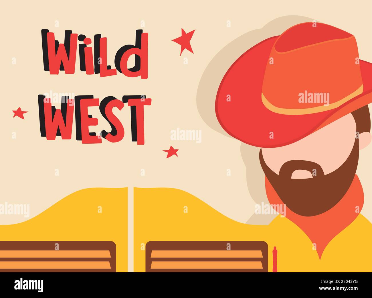 Wild west cowboy man design, Western America and usa theme Vector ...