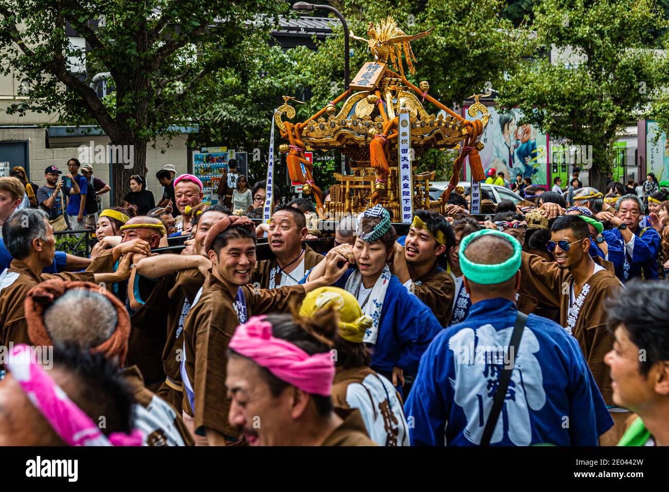 Omikoshi Nezu Shrine Festival in Tokyo Stock Photo - Alamy