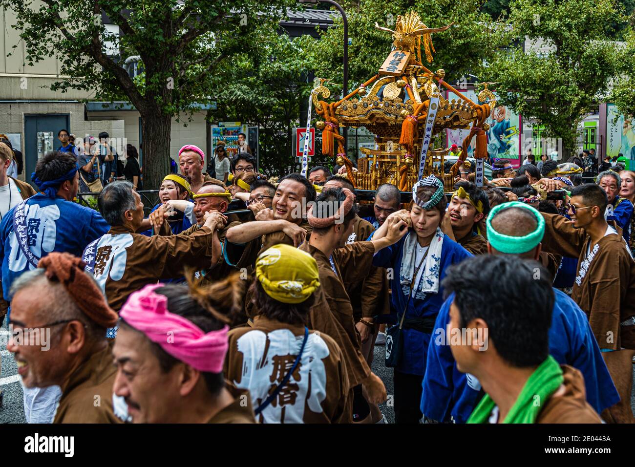 Omikoshi Nezu Shrine Festival in Tokyo Stock Photo - Alamy