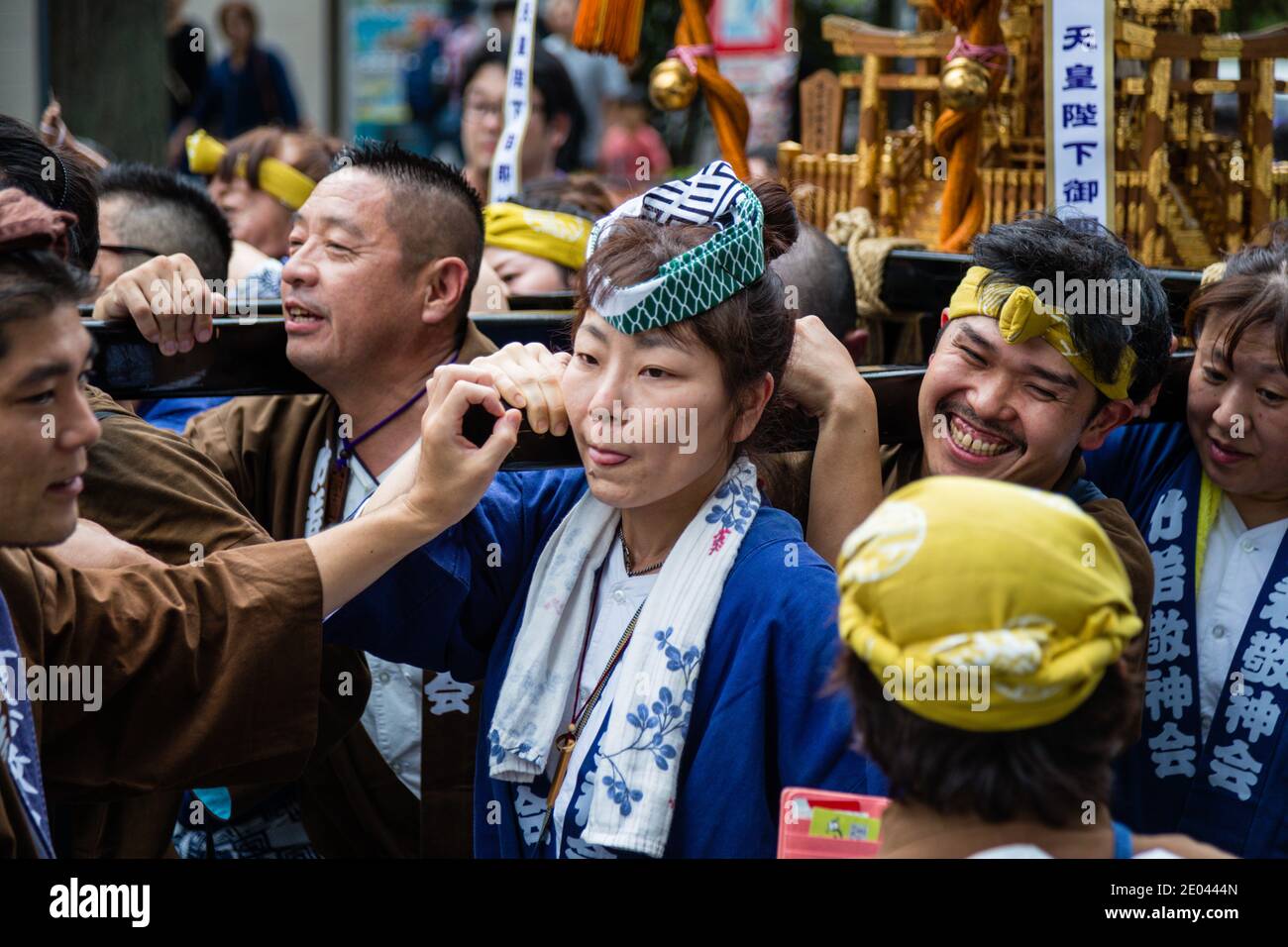 Omikoshi Nezu Shrine Festival in Tokyo Stock Photo - Alamy