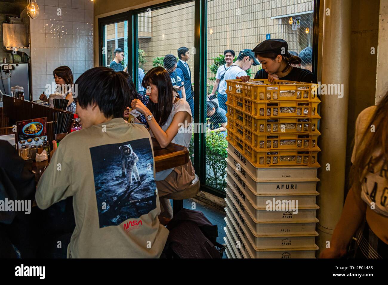 Ramen restaurant Afuri in Tokyo, Shibuya, Japan Stock Photo - Alamy