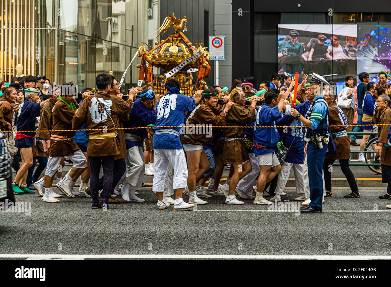 Omikoshi Nezu Shrine Festival in Shibuya, Tokyo Stock Photo - Alamy
