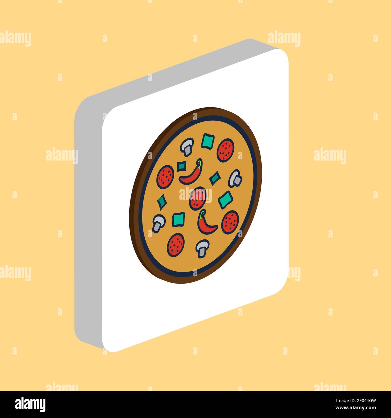 Pizza Simple vector icon. Illustration symbol design template for web ...