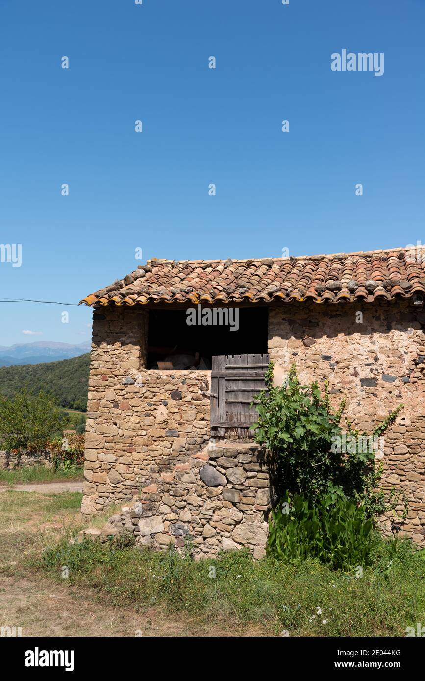 Natural Park of La Garrotxa volcanic area. Girona. Spain Stock Photo ...