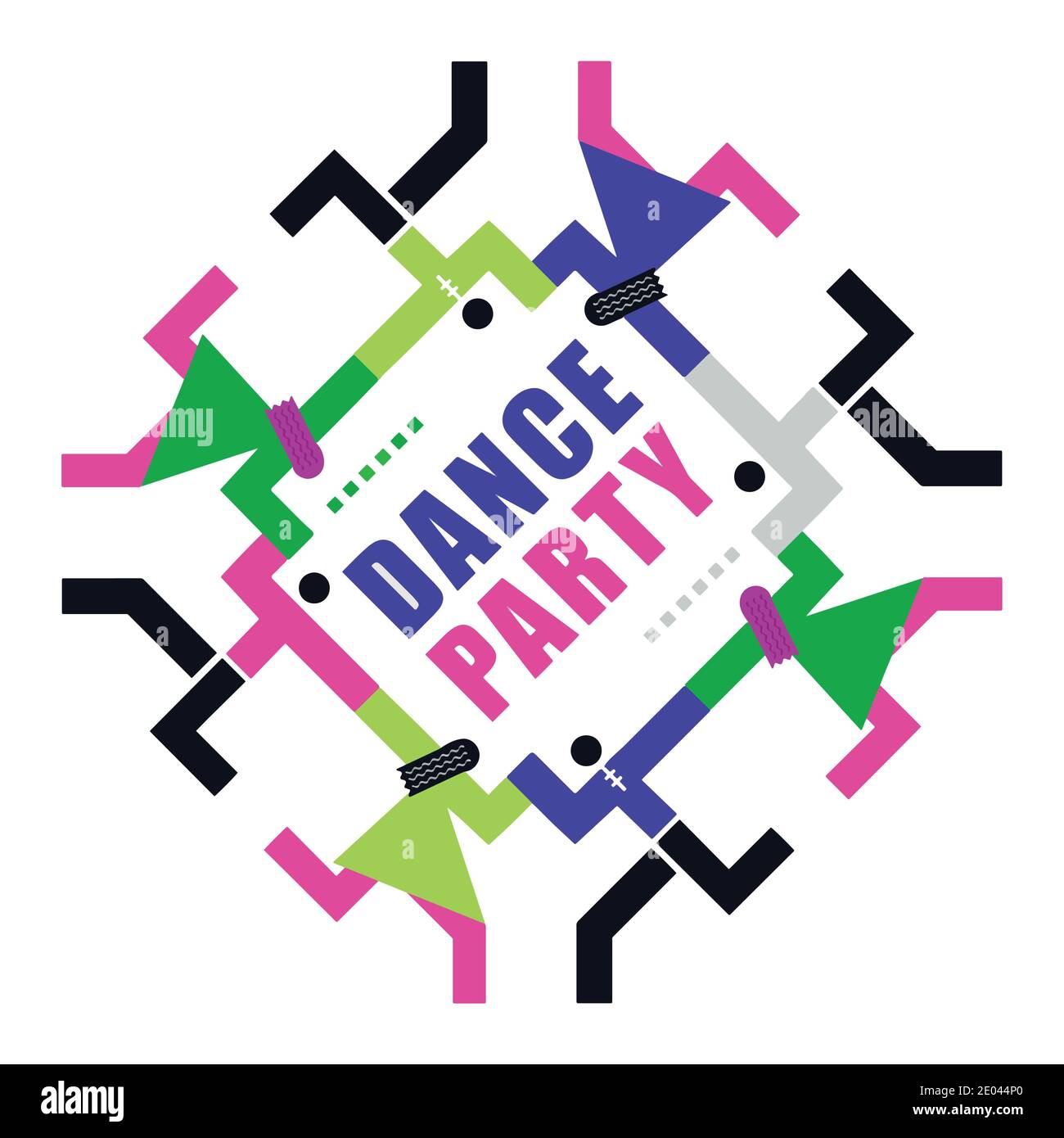 Group of dancers in a circle Cut Out Stock Images & Pictures - Alamy