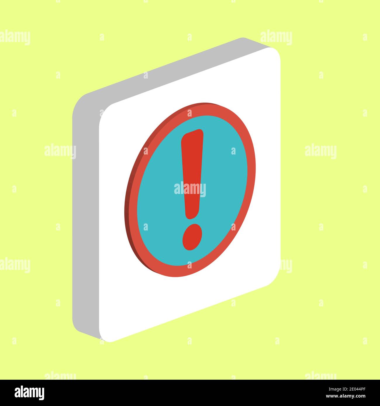 Exclamation Simple vector icon. Illustration symbol design template for ...