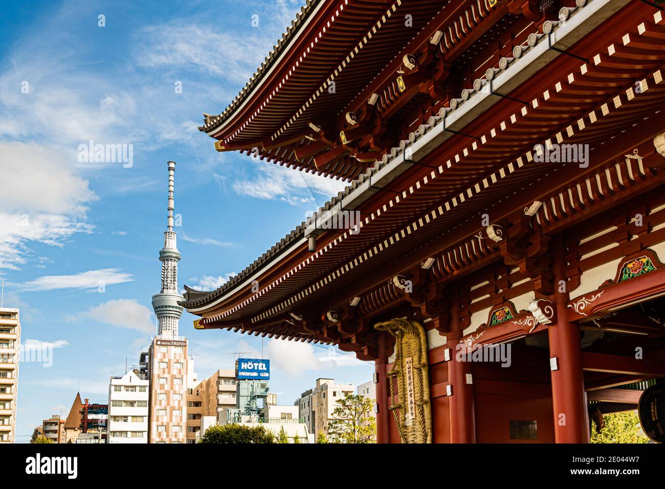 Tokyo TV tower and shrine, Taito, Japan Stock Photo - Alamy