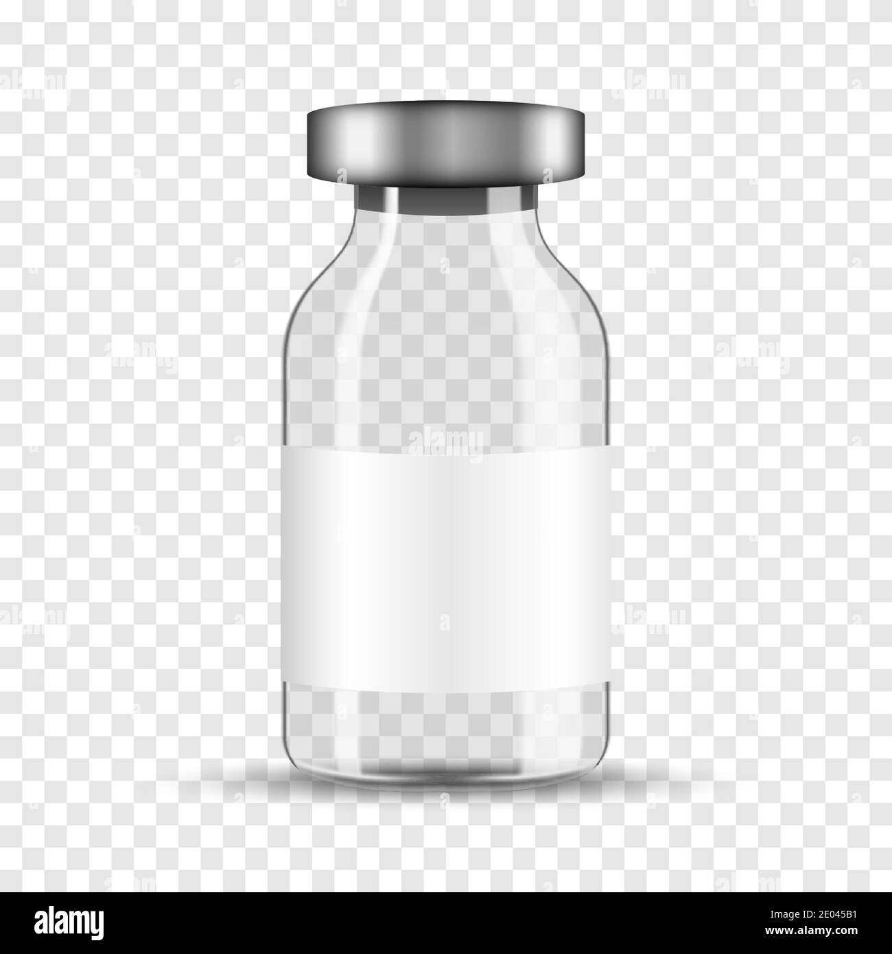 Vaccine bottle isolated on transparent background, vector illustration ...