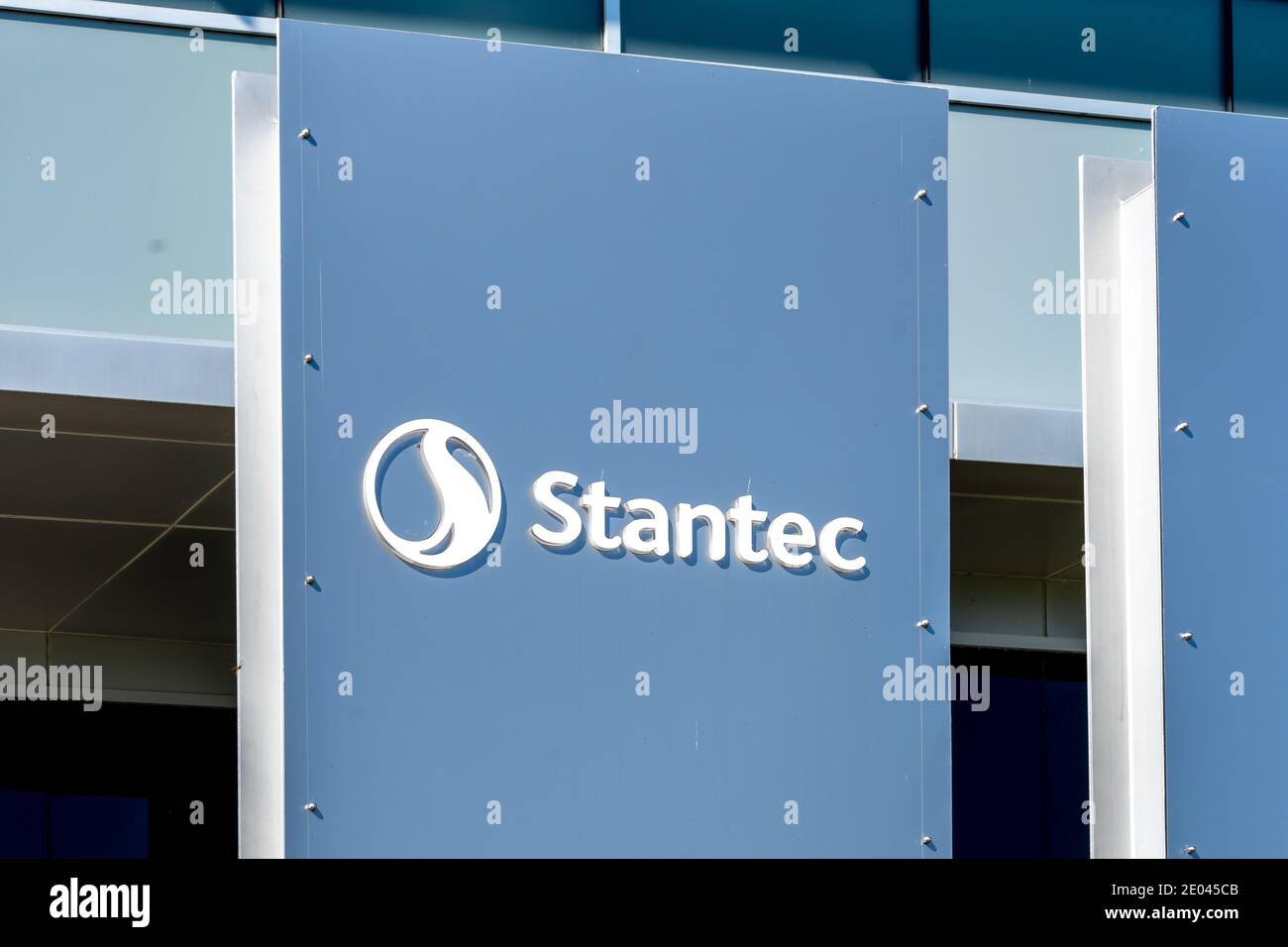 Waterloo, Ontario, Canada – September 30, 2019: Stantec sign at ...