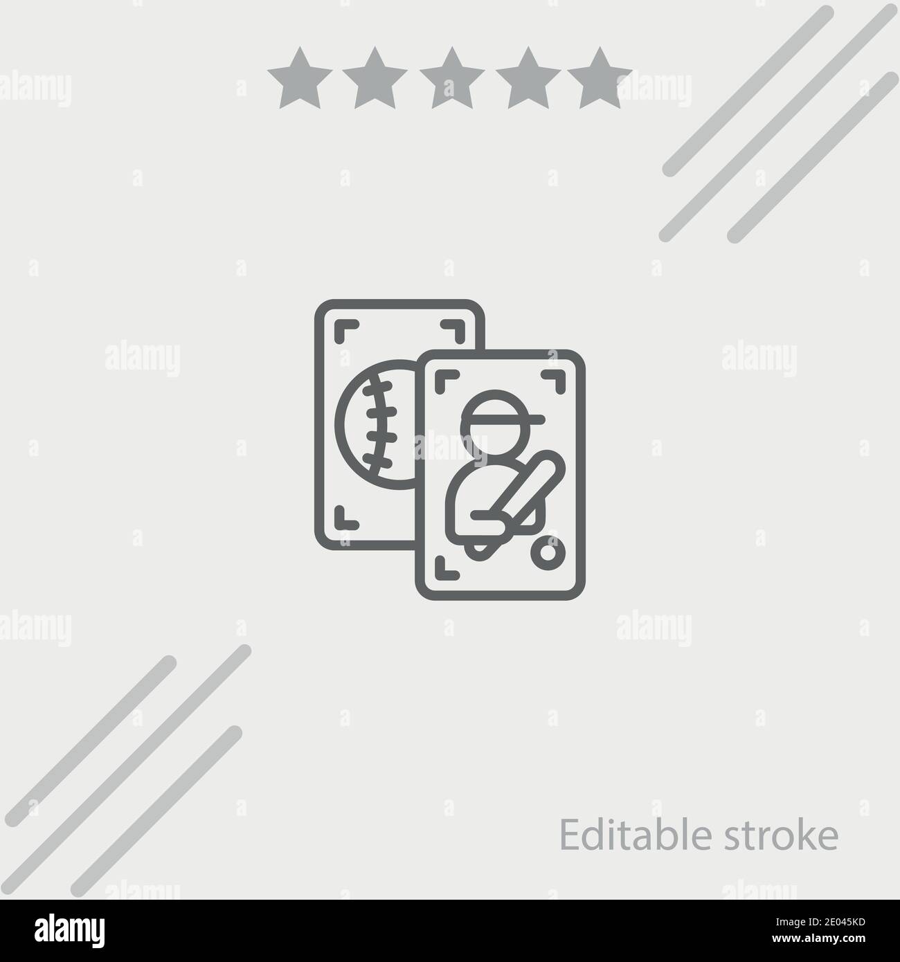 baseball card vector icon modern simple vector illustration Stock ...