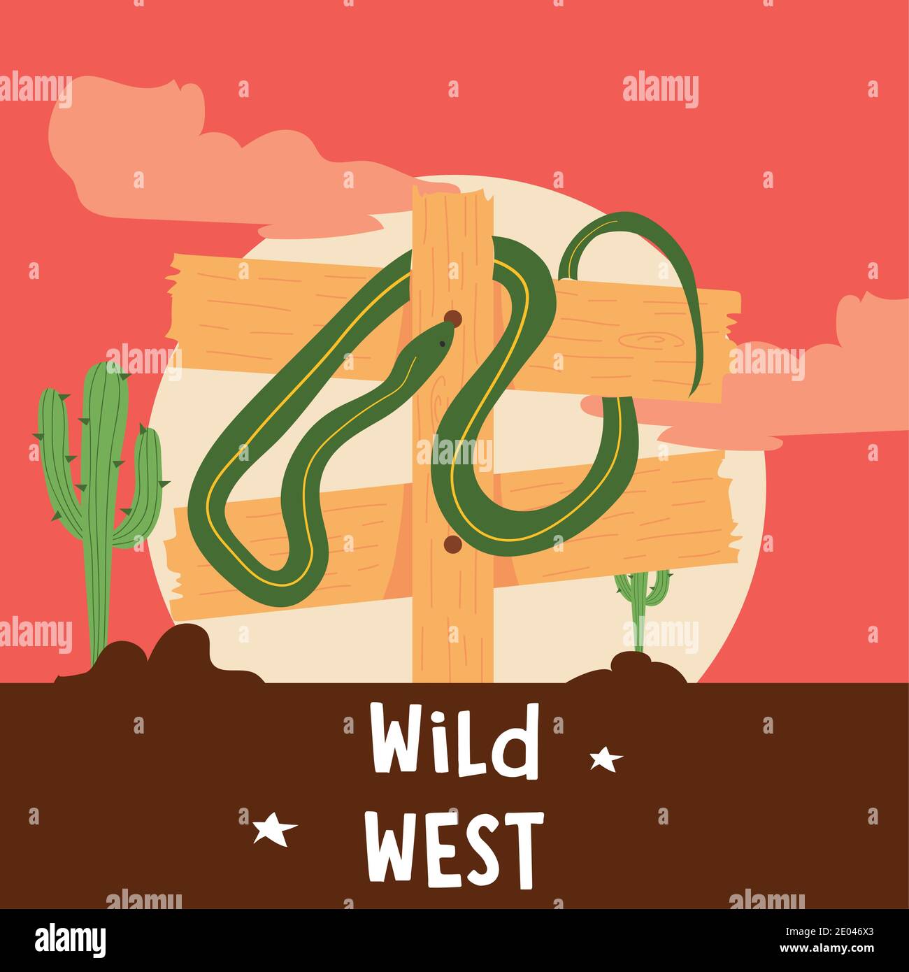 Wild west road sign with snake design, Western America and usa theme ...