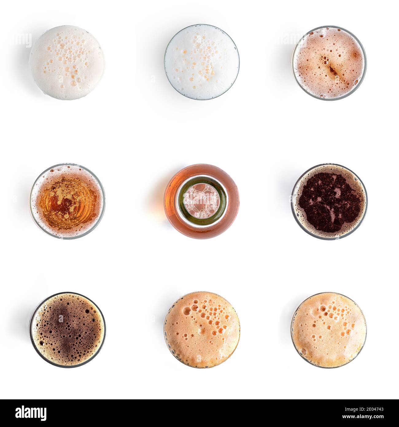 Beer glass top view hi-res stock photography and images - Alamy